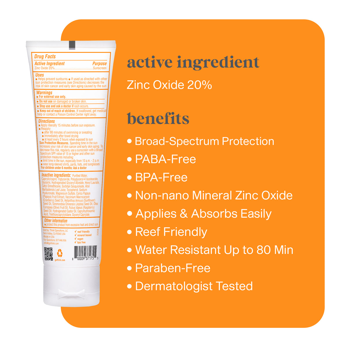 Thinkbaby Clear Zinc Sunscreen SPF 30 – ThinkSun
